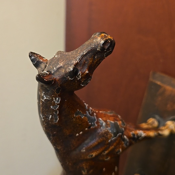 Hubley | Accents | Hubley Cast Iron Chippy Paint Horse Statue Doorstop ...